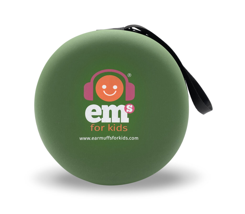 HARD CASE - Green - Ems for Kids Earmuffs